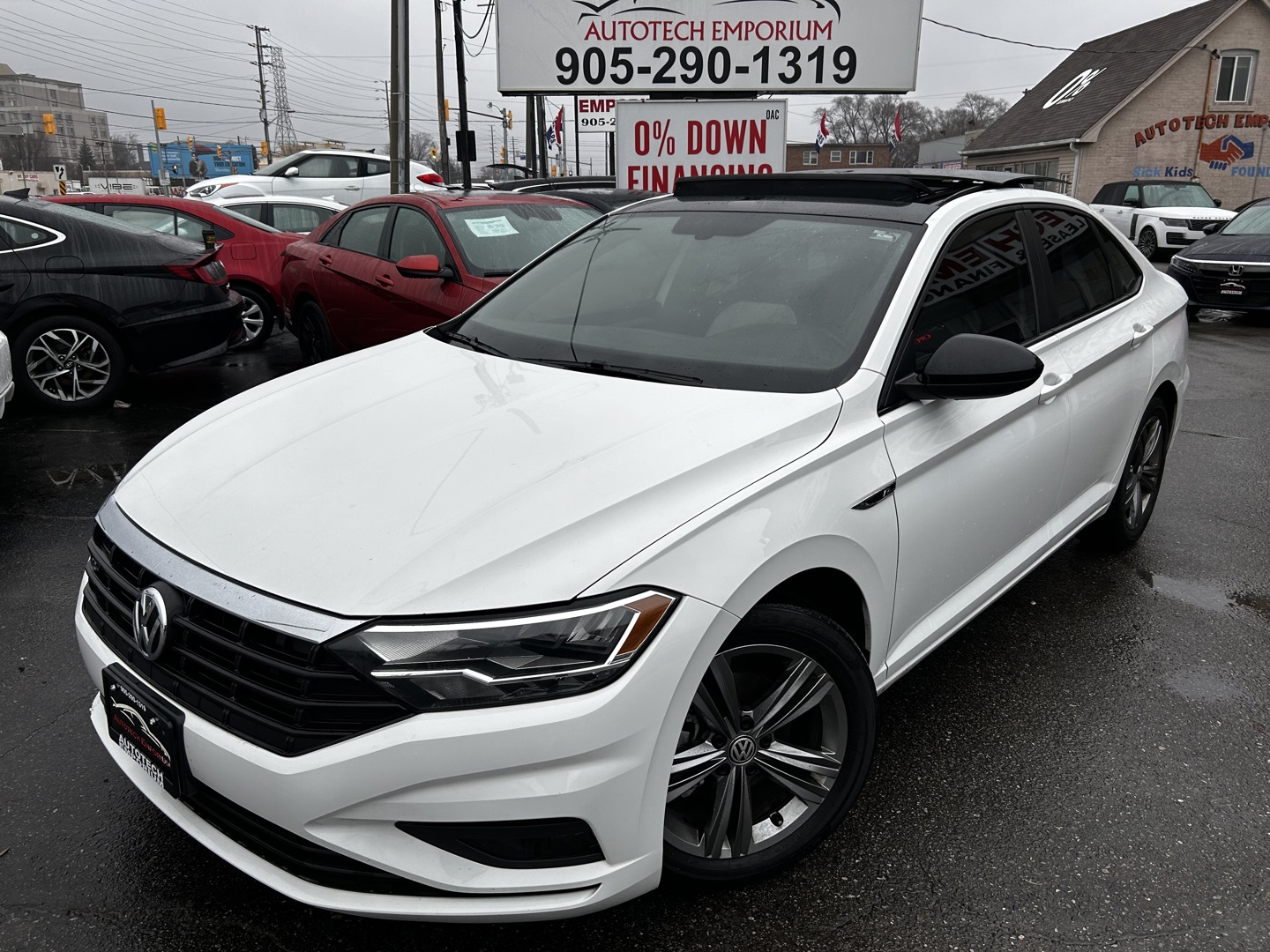 2019 Volkswagen Jetta R-Line Highline Pearl White |Leather|Sunroof|Push ...
