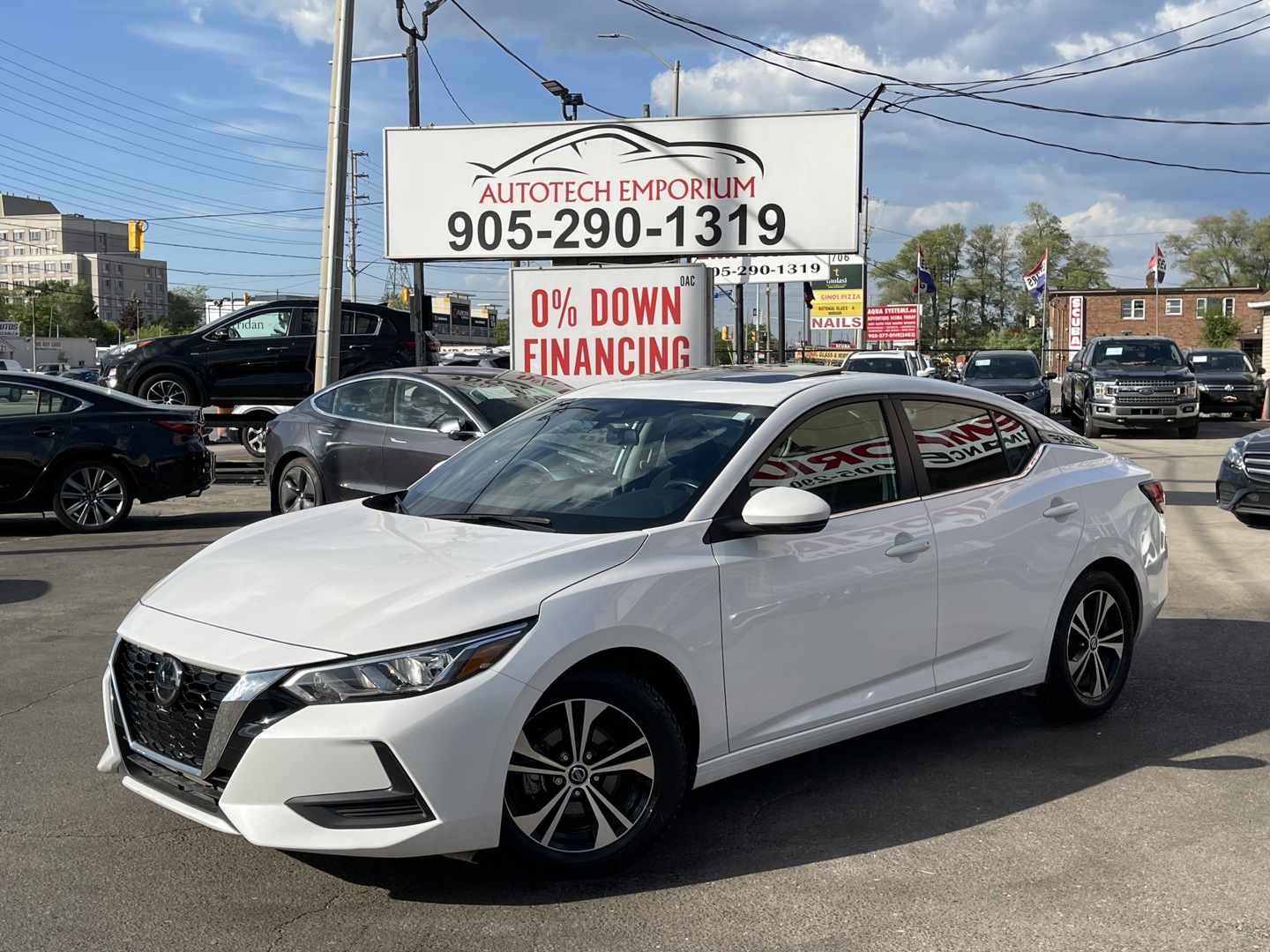 2021 Nissan Sentra SV Peral White/Sunroof/Carplay+Android / Blind Spo ...