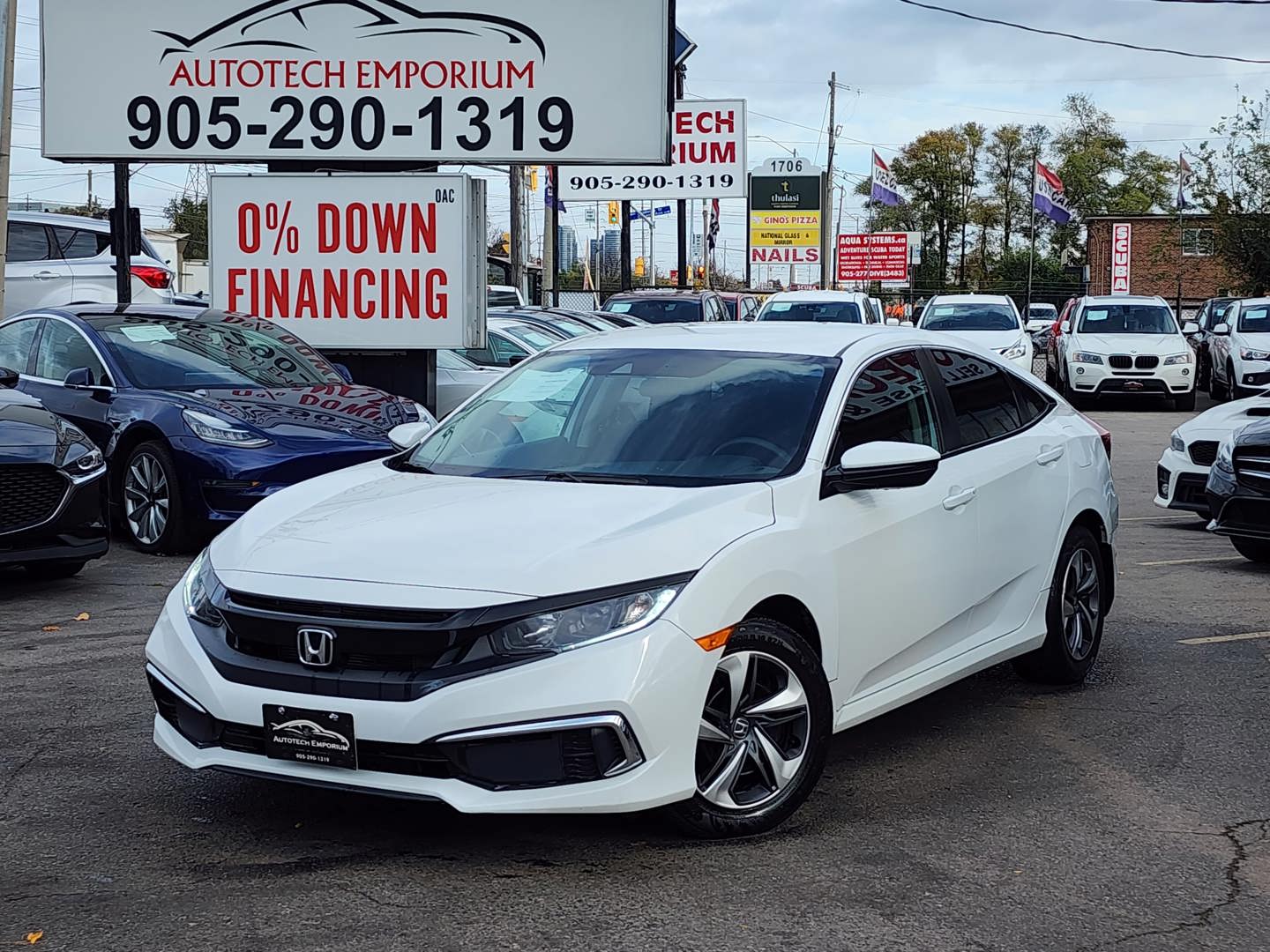 2020 Honda Civic LX Pearl White HONDA SENSING / REV CAM / HTD Seats ...